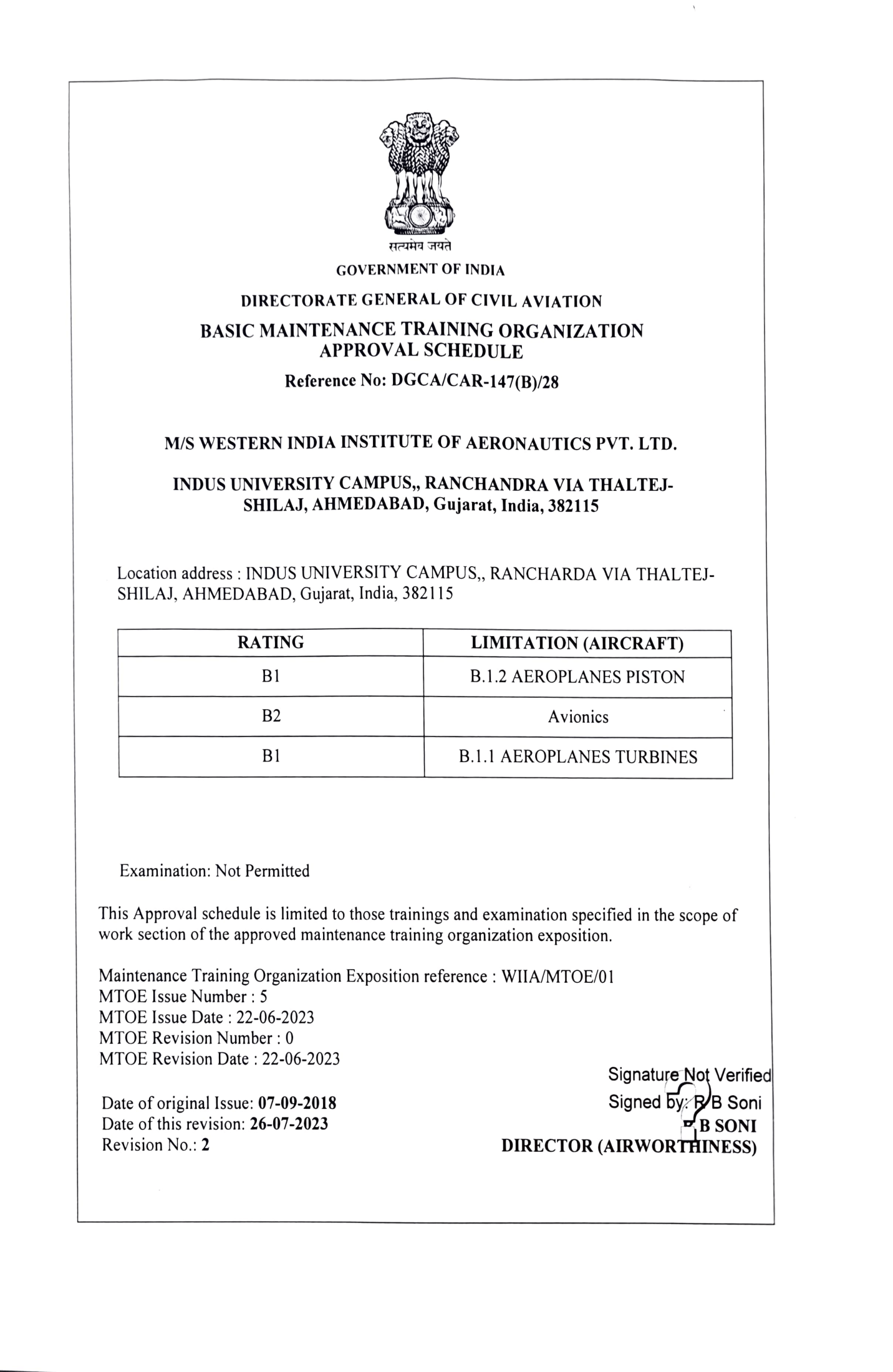 B1.2 AME Course India | Aeroplane Piston Training - WIIA